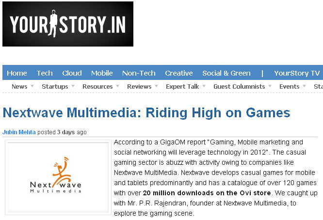 Yourstory interviews the CEO of Nextwave Multimedia - Blog