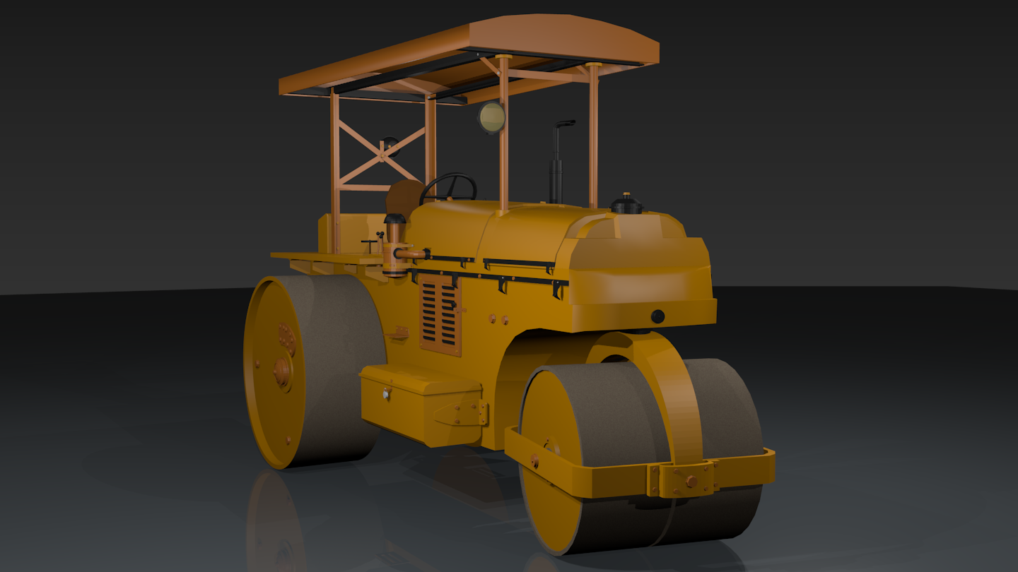Road Roller - Free Download 3d Blender Model - Blog